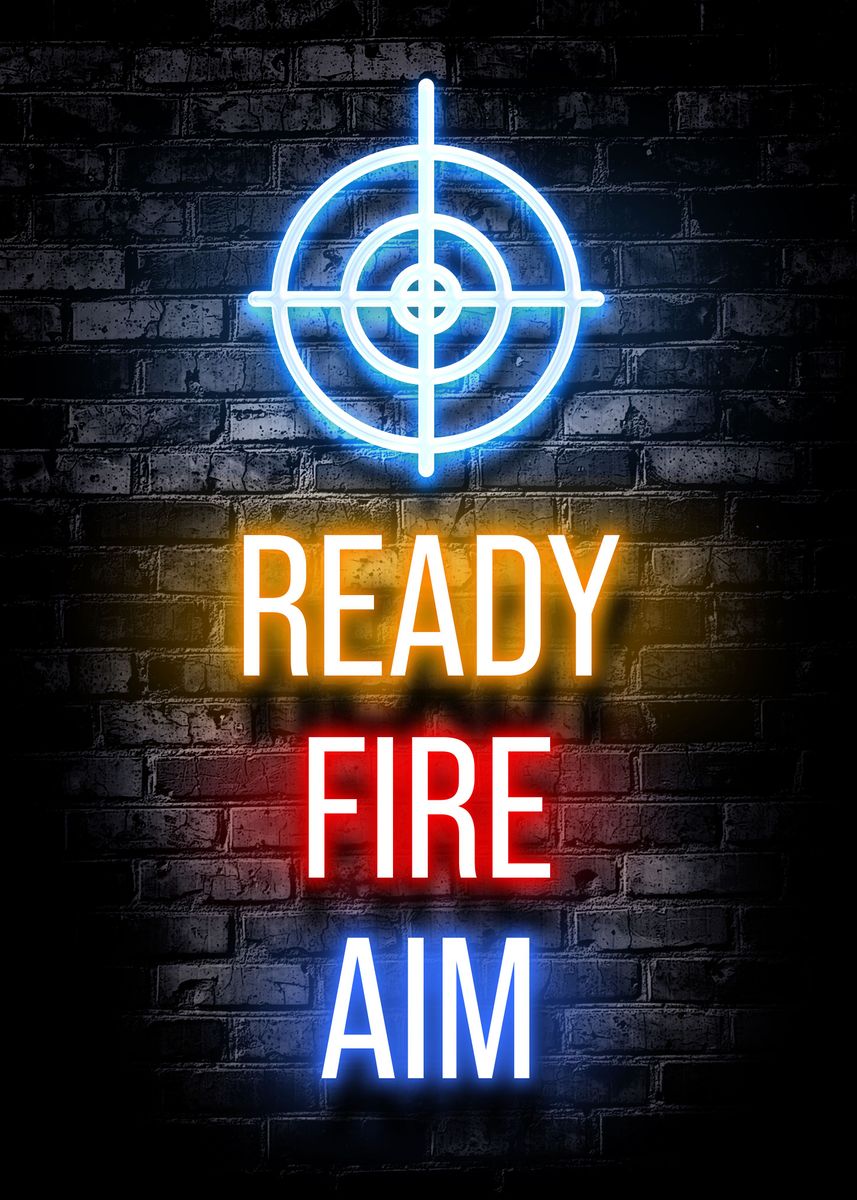 'Shooter game aim poster' Poster, picture, metal print, paint by Kitty Kit | Displate