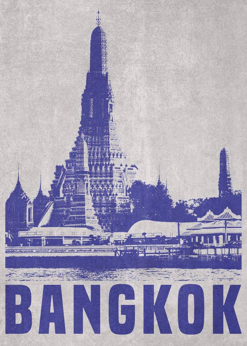 'Bangkok' Poster, picture, metal print, paint by denvector | Displate