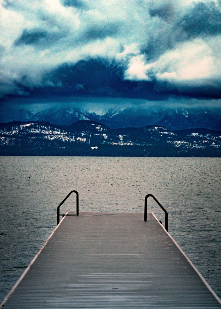 'Stormy Dock' Poster, picture, metal print, paint by Danielle Boutte ...