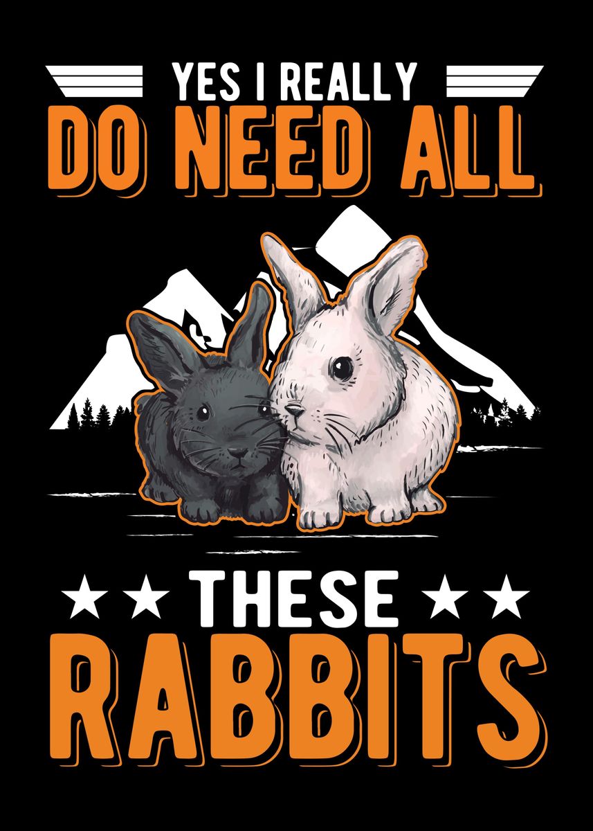 'Rabbit Stable Bunny' Poster by FavoritePlates | Displate