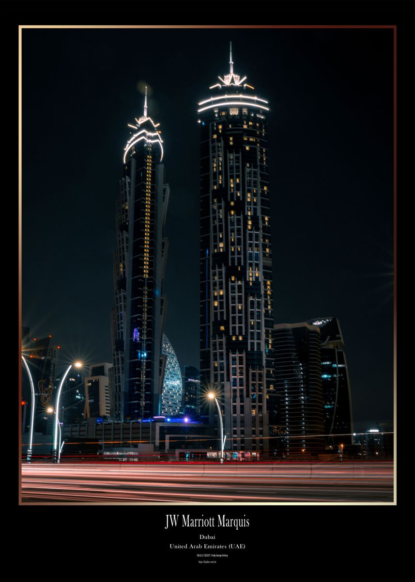 'JW Marriott Marquis' Poster, picture, metal print, paint by NTx ...