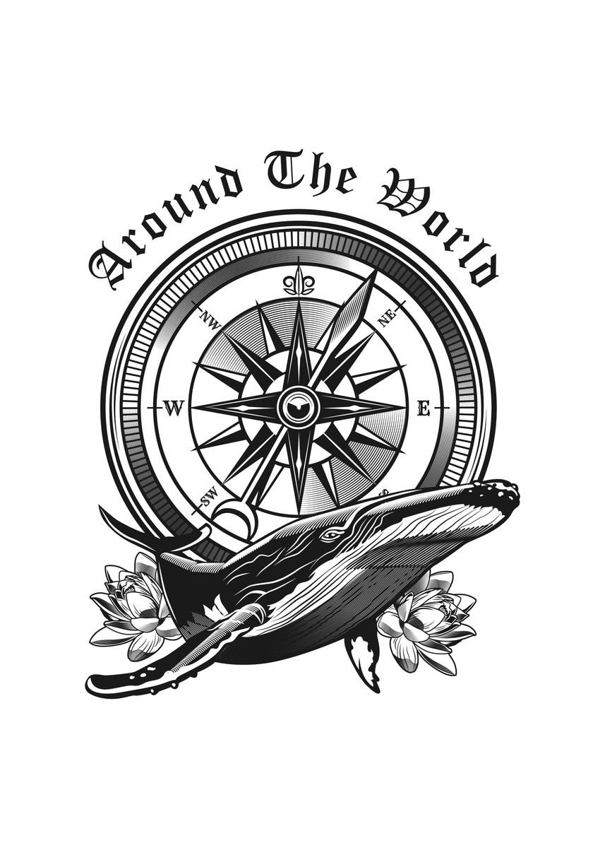 'compass set' Poster, picture, metal print, paint by fay list.art ...