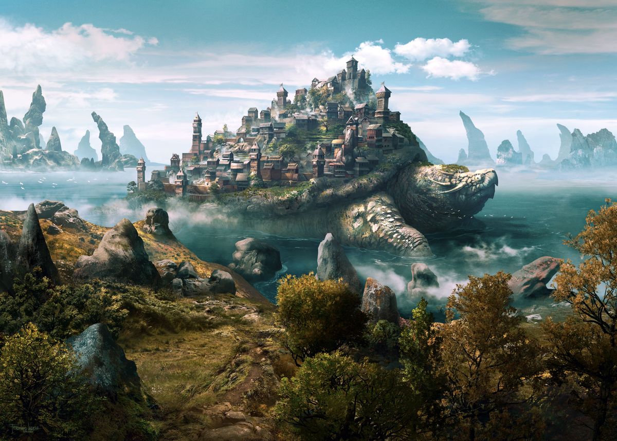 'Turtle Village' Poster by Ferdinand Ladera | Displate