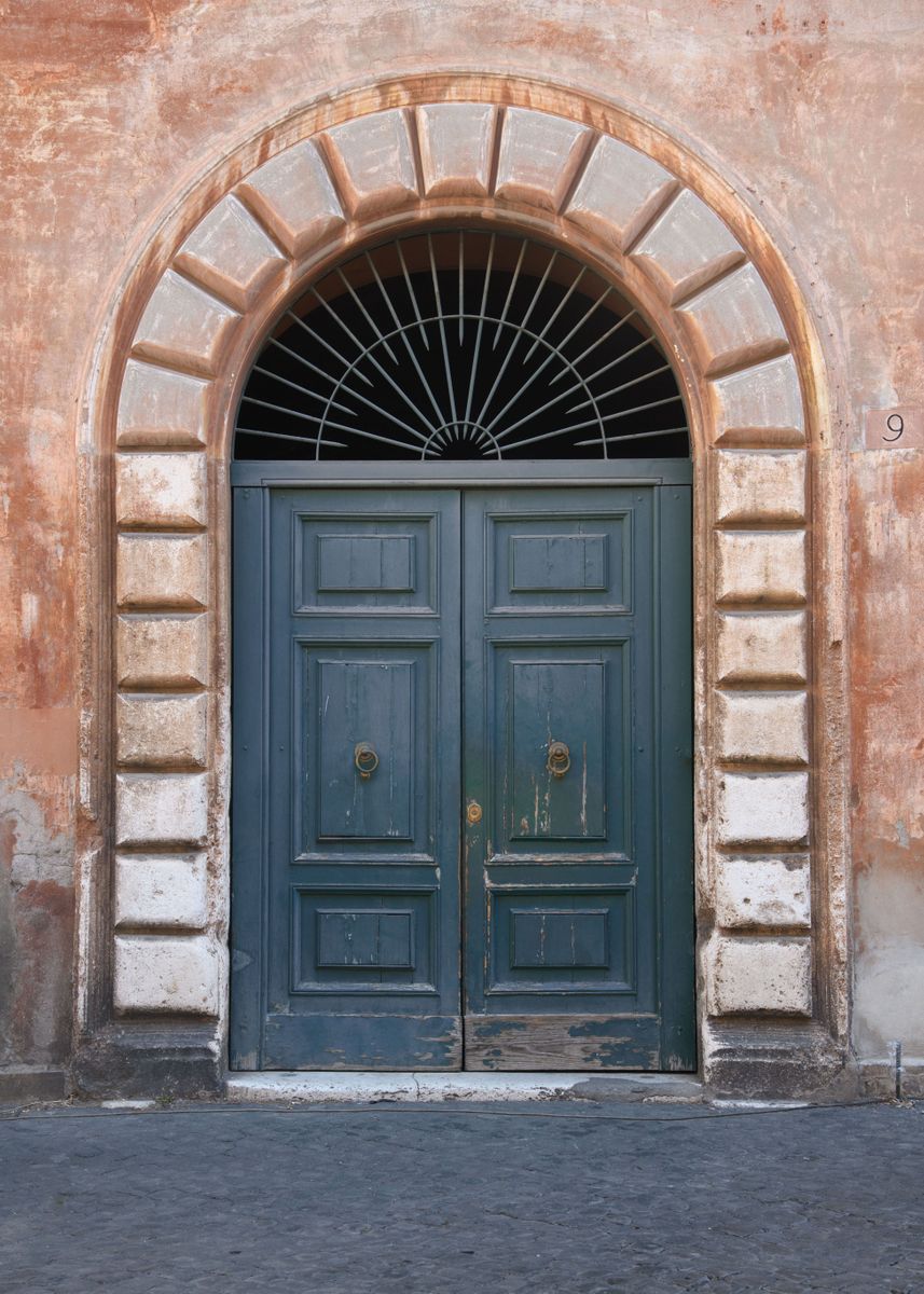 'Blue Door Trastevere Rome ' Poster, picture, metal print, paint by ...
