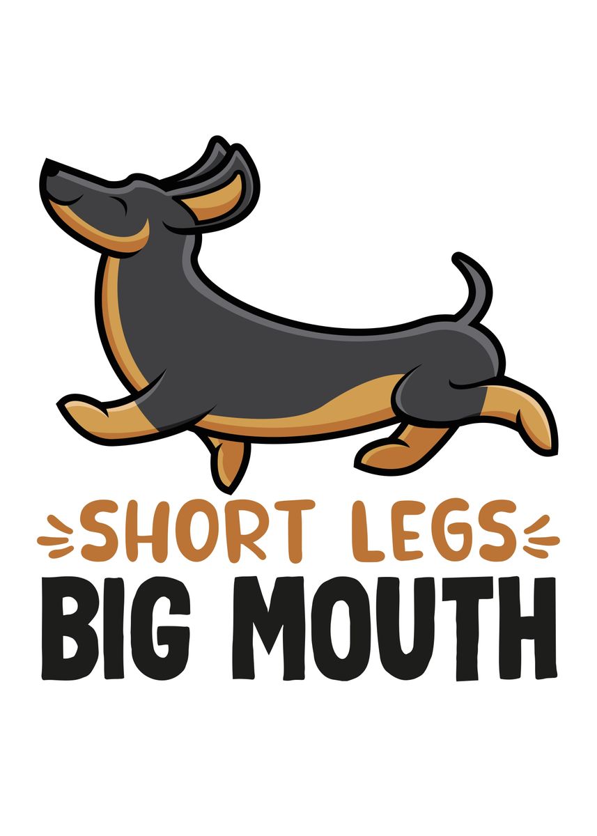 'Funny Short Legs Big Mouth' Poster, picture, metal print, paint by ...