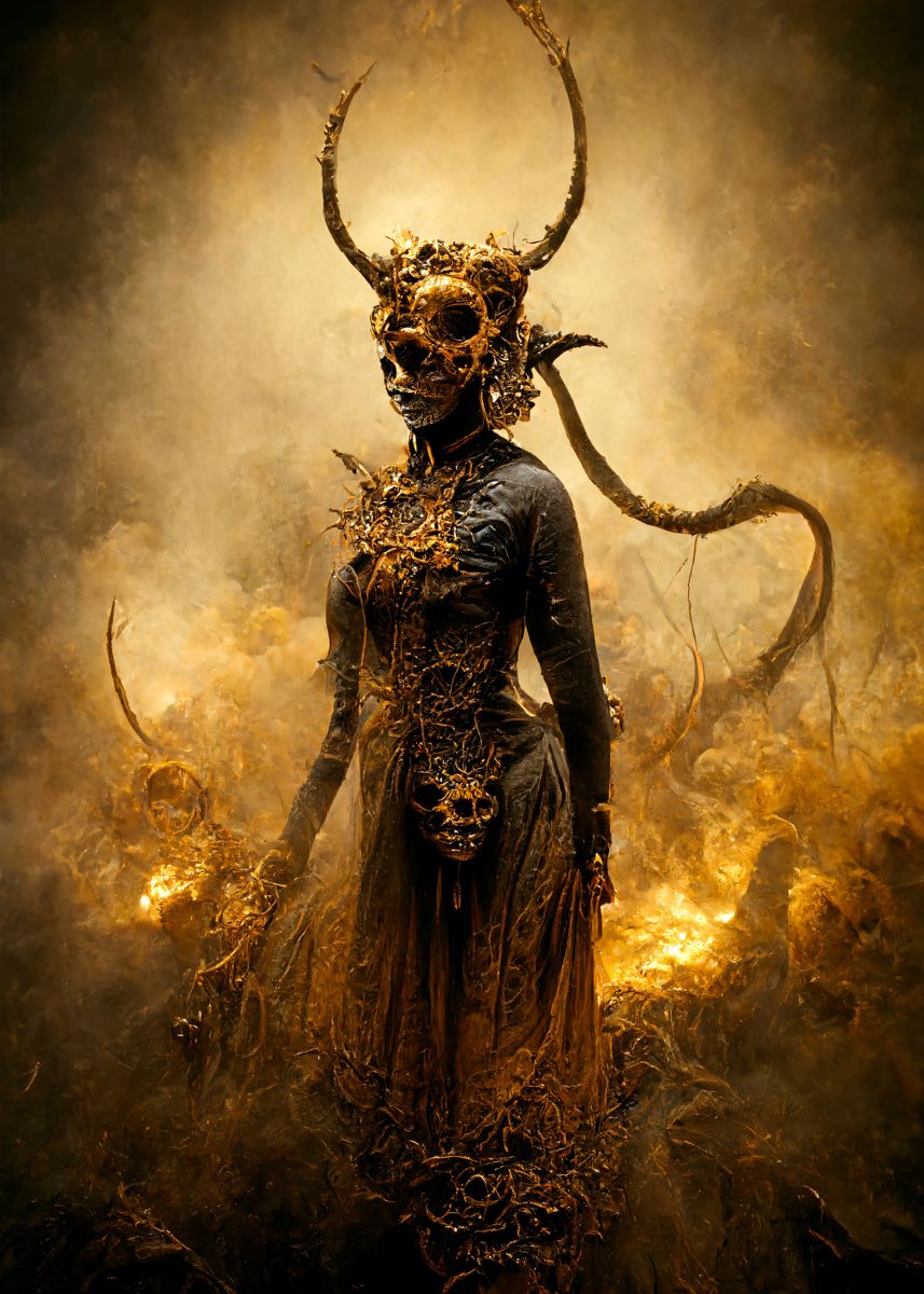 'Golden Demon 03' Poster, picture, metal print, paint by Tim | Displate