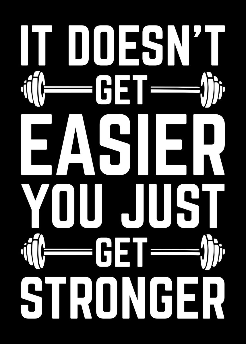'Get Stronger' Poster, picture, metal print, paint by albran karan ...