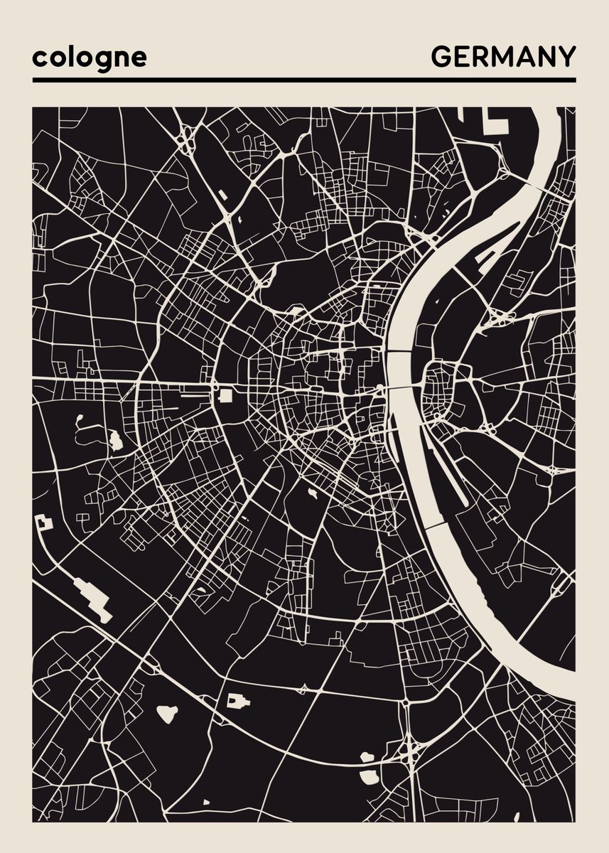 'Cologne' Poster, picture, metal print, paint by Yates Madeline | Displate