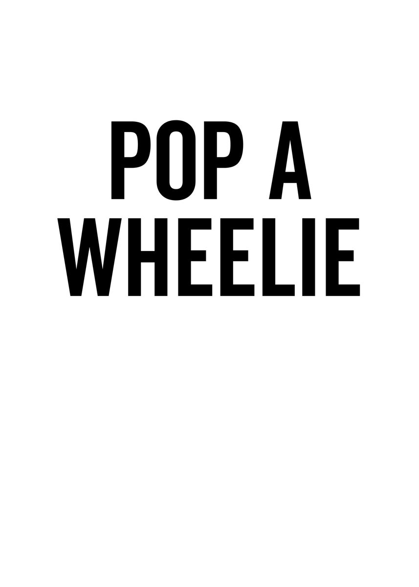 'Pop a Wheelie' Poster, picture, metal print, paint by Francois ...