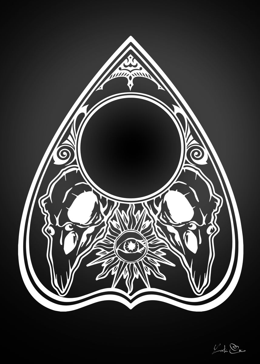 'Spirit Board planchette ' Poster, picture, metal print, paint by ...