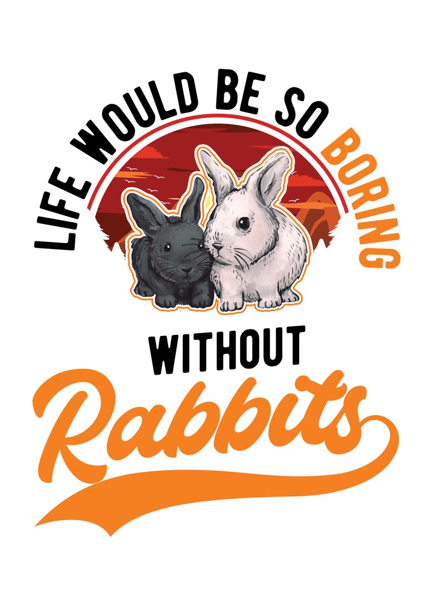 'Rabbit Stable Bunny' Poster, picture, metal print, paint by ...