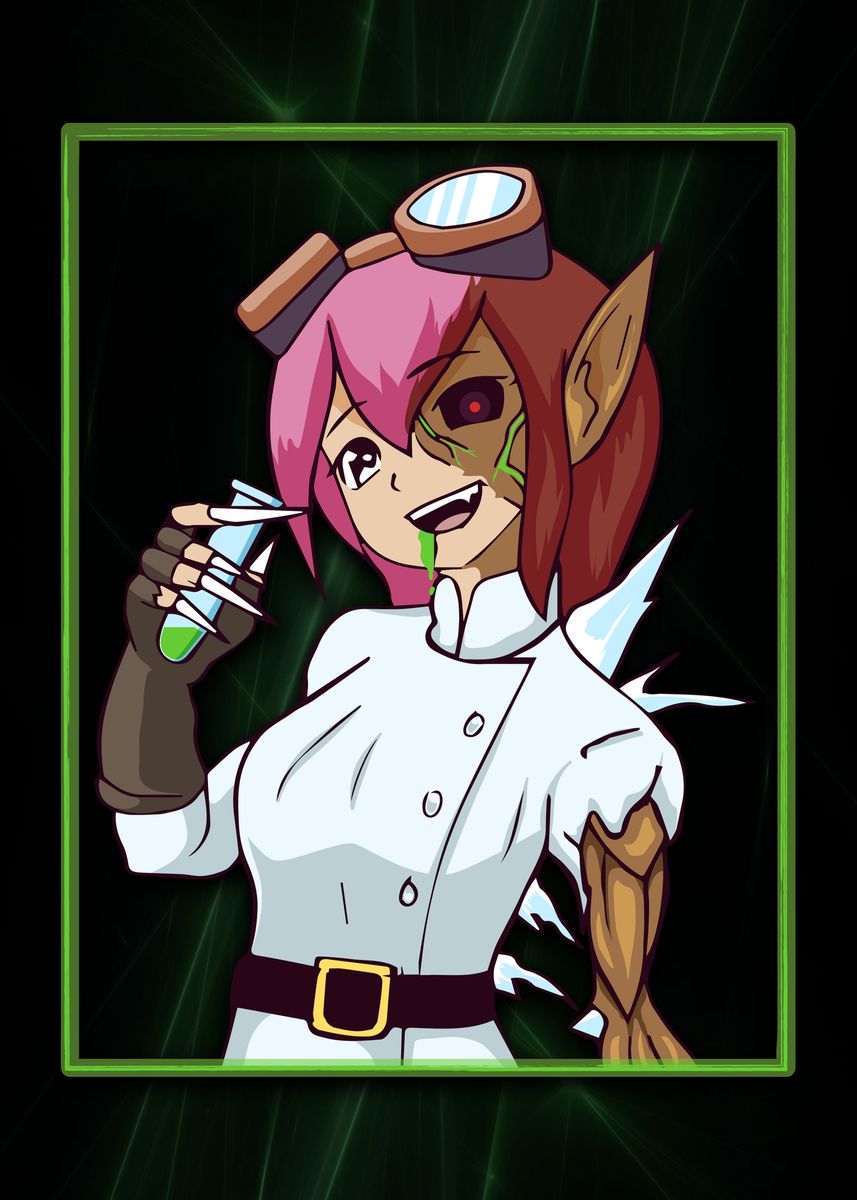 'Biopunk Anime Girl' Poster, picture, metal print, paint by ...