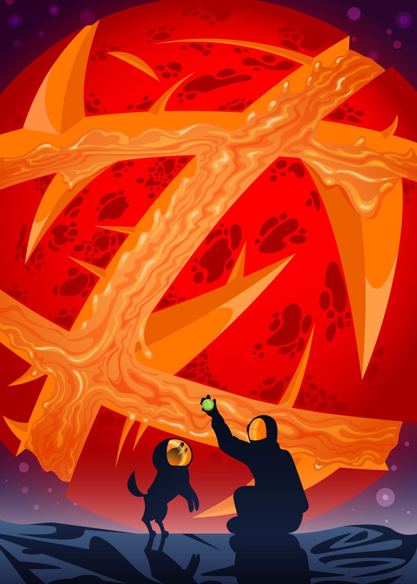 'Red Planet' Poster by DaKoArt | Displate