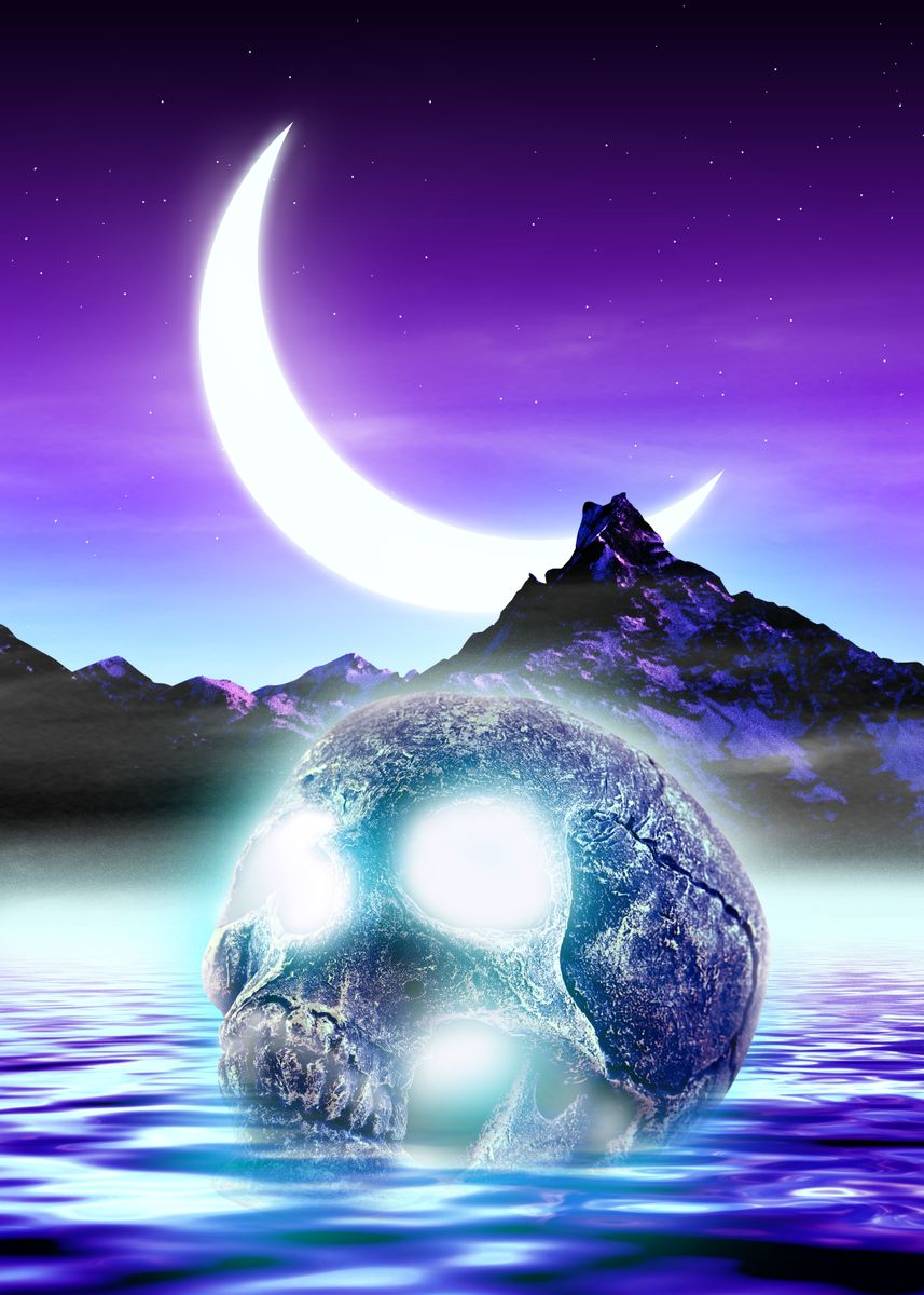 'skull fantasy' Poster, picture, metal print, paint by INSPIRE ...