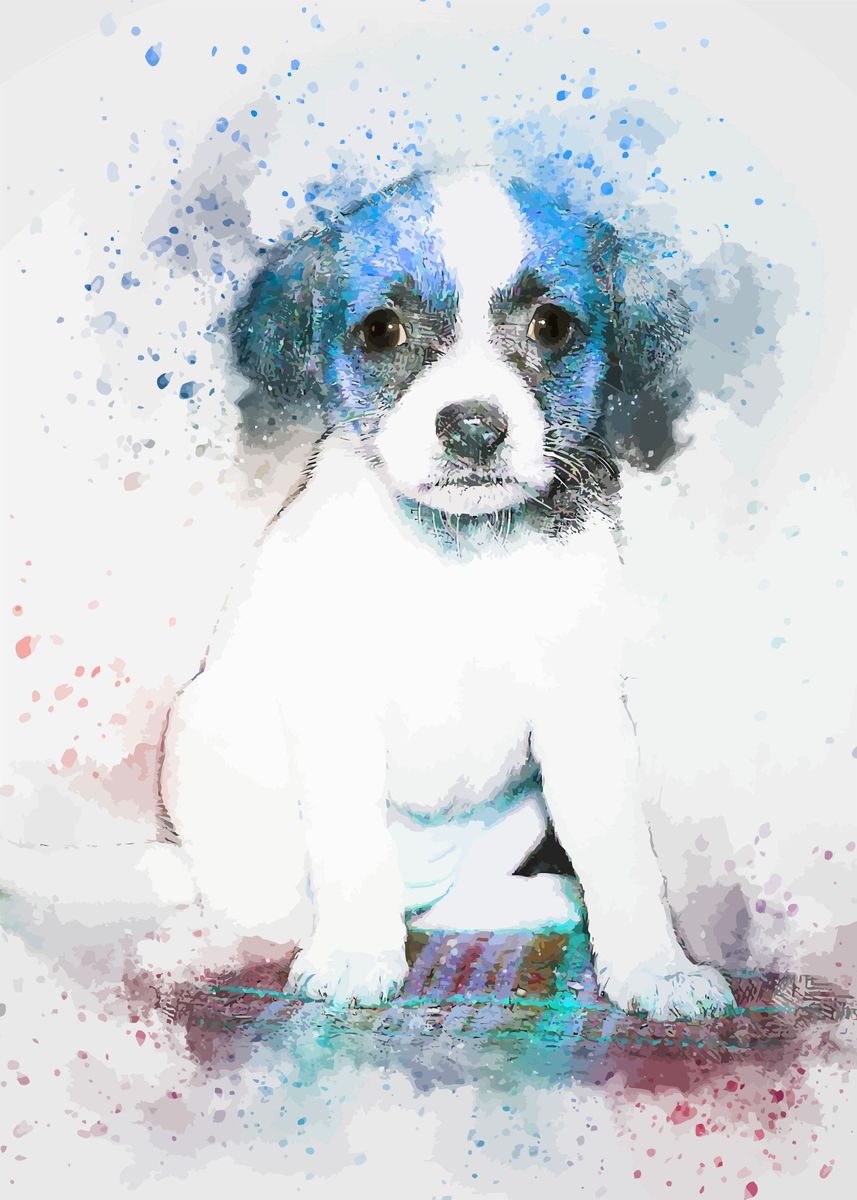 'Cute animal' Poster, picture, metal print, paint by Na Hwajin | Displate