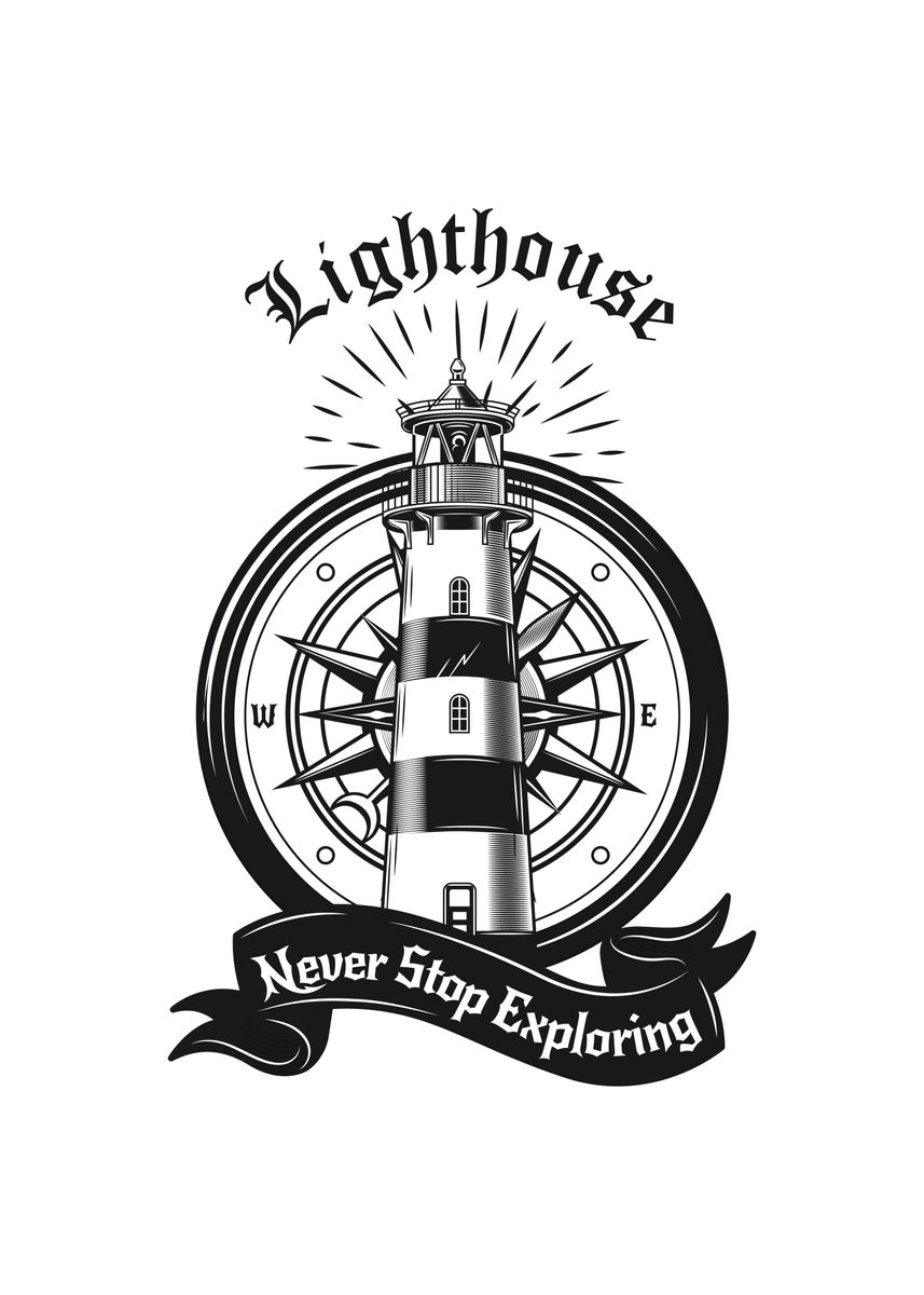 'Lighthouse set' Poster by fay list.art | Displate
