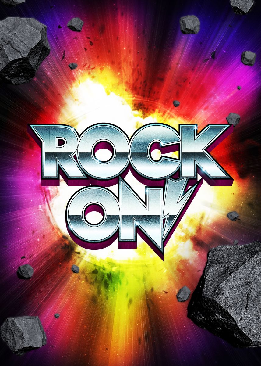 'Rock On' Poster, picture, metal print, paint by Ben den Hartog | Displate