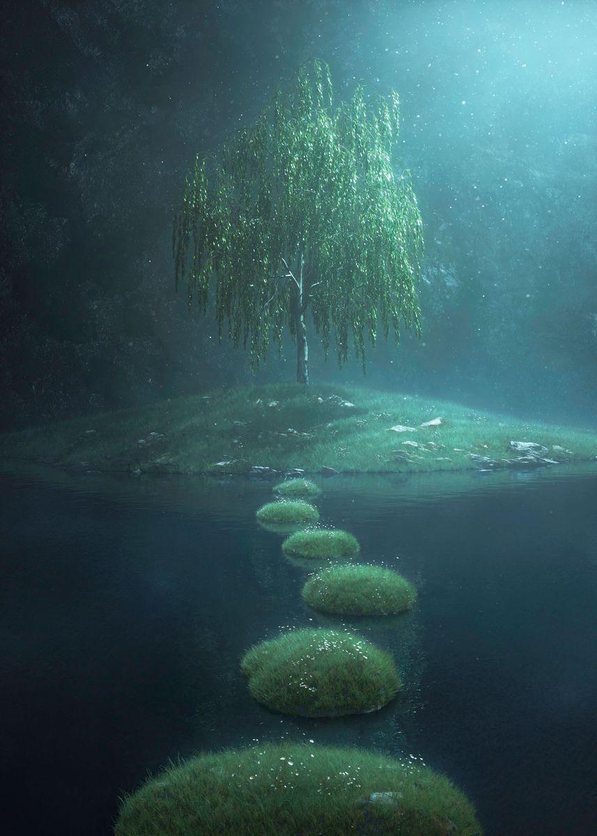 'Magic Tree' Poster, picture, metal print, paint by Julius Kähkönen ...