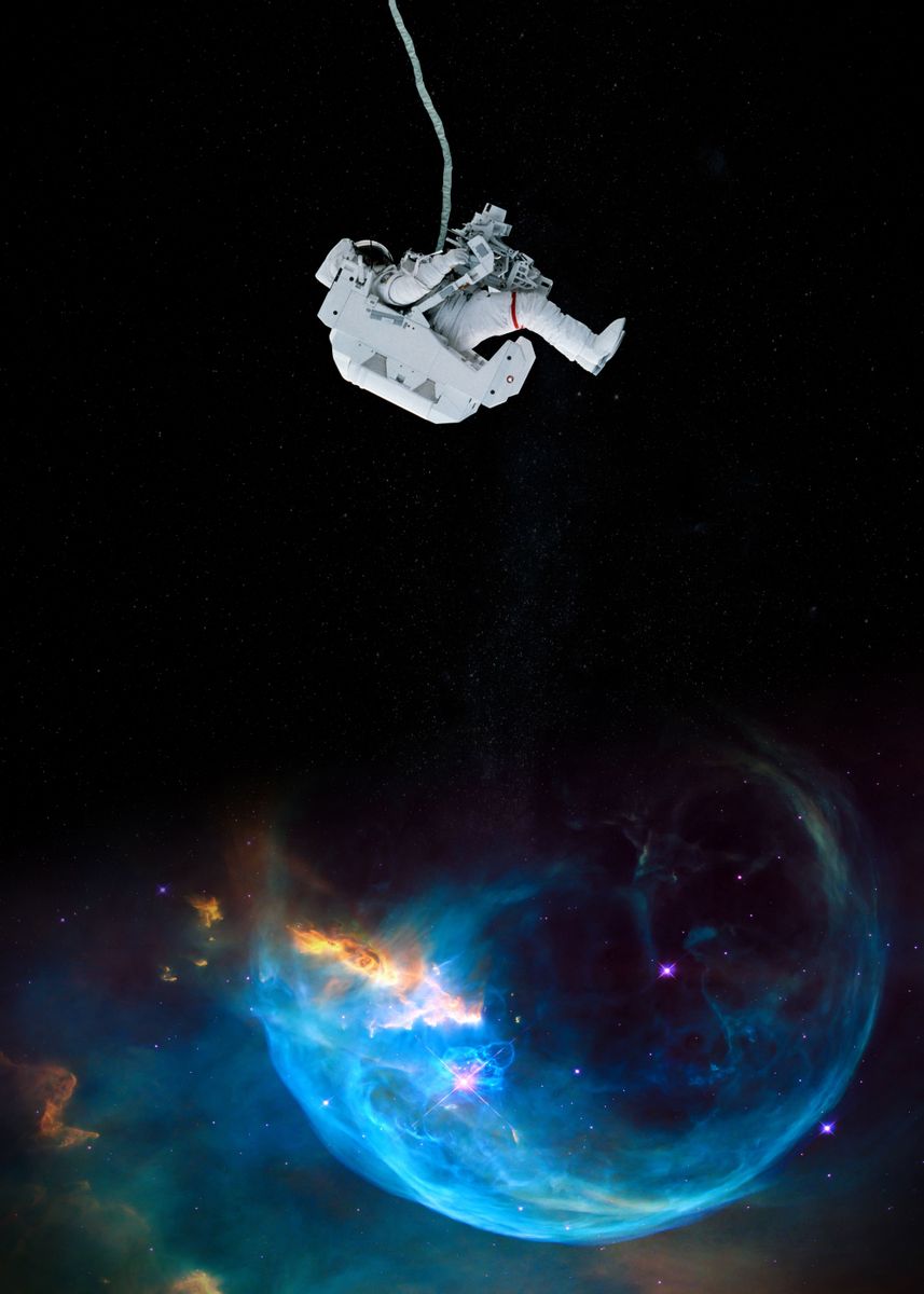 'Astronaut Spaceman ' Poster, picture, metal print, paint by Mea ...