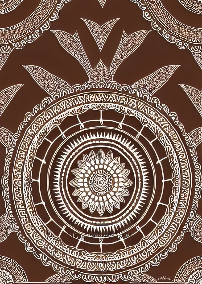 'Boho Mandala Flower Decor' Poster, picture, metal print, paint by ...