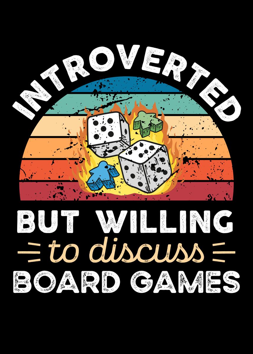 'Introverted Board games' Poster by Philip Anders | Displate