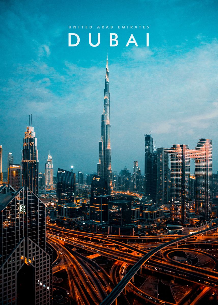 'Dubai City' Poster, picture, metal print, paint by Merah Djoeang ...