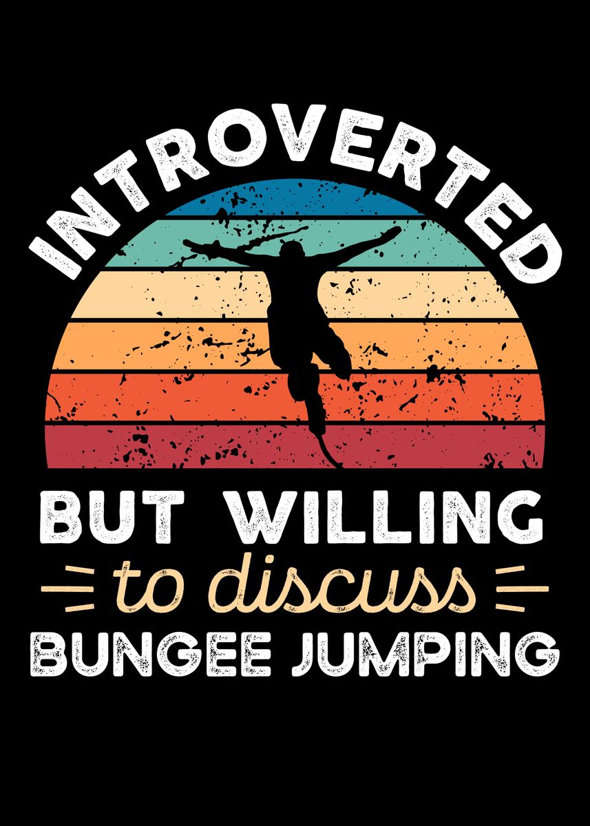 'Introverted Bungee Jumping' Poster, picture, metal print, paint by ...