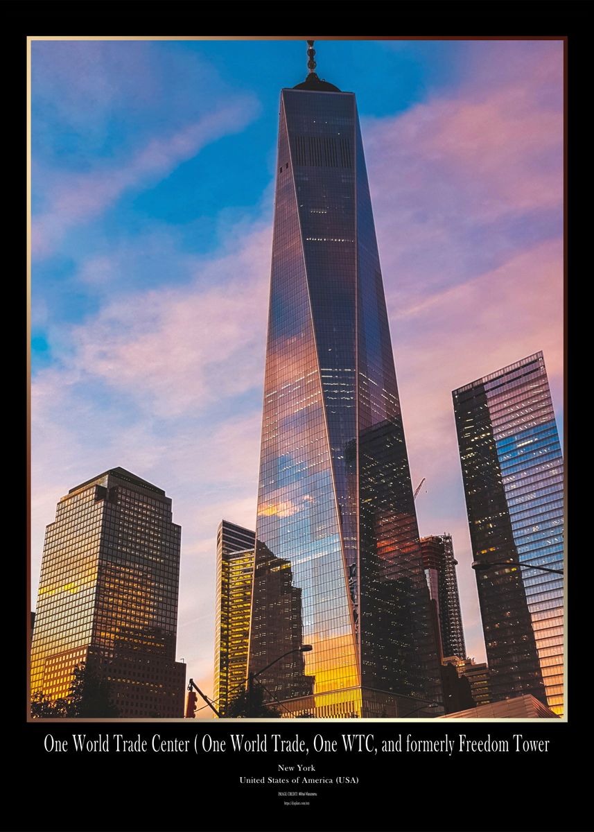 'One World Trade Center' Poster, picture, metal print, paint by NTx ...