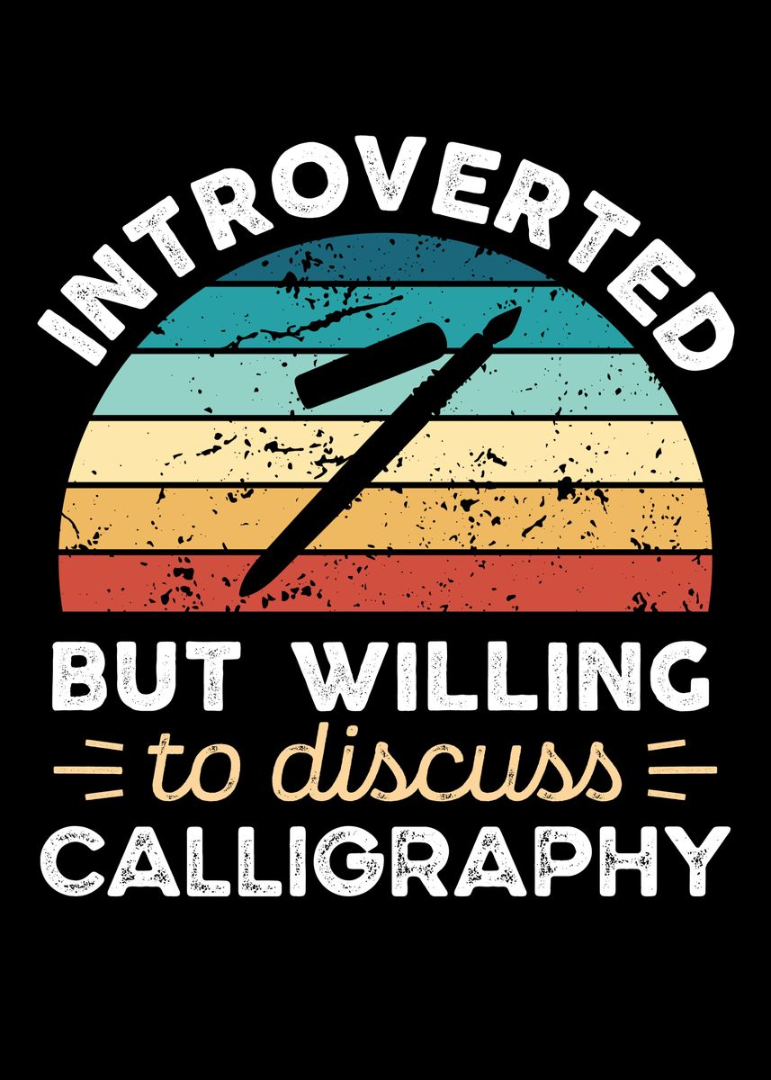 'Introverted Calligraphy' Poster by Philip Anders | Displate
