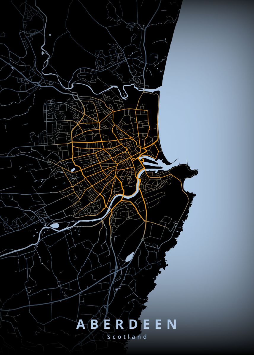 'Aberdeen' Poster, picture, metal print, paint by Deeo | Displate