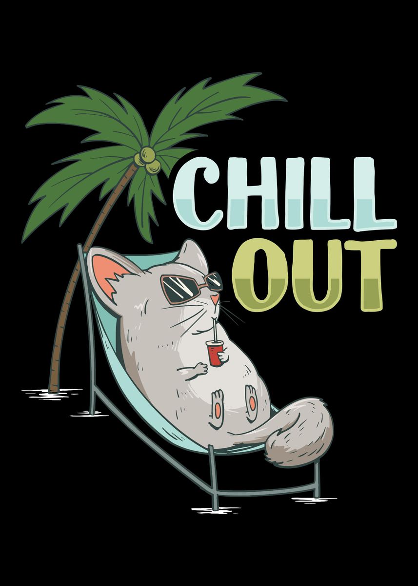 'Chin Chilling Chinchilla' Poster, picture, metal print, paint by ...