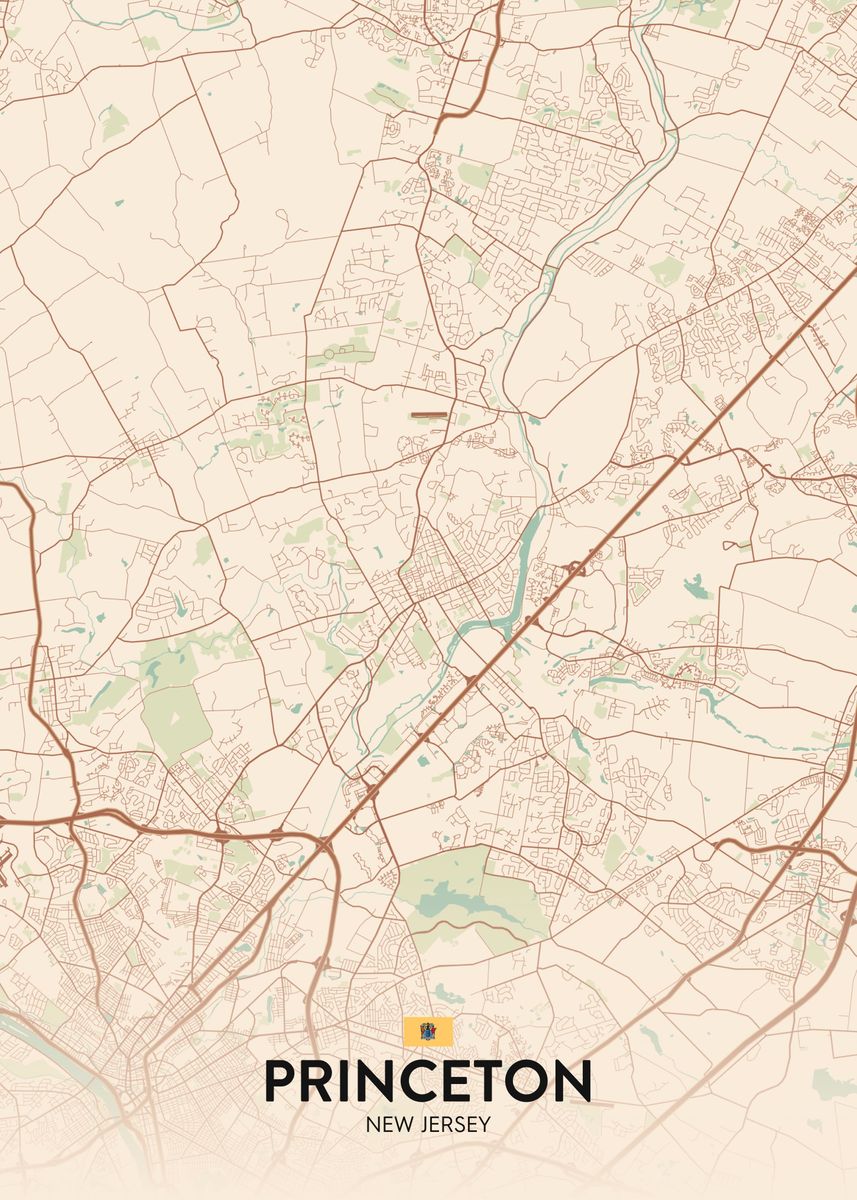 'Princeton NJ' Poster, picture, metal print, paint by IMR Designs ...