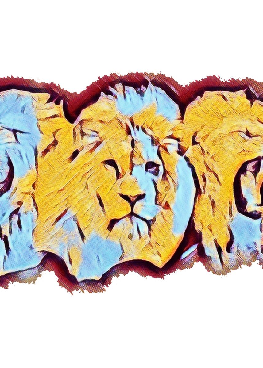 'Three Lions' Poster by ArconUltra | Displate