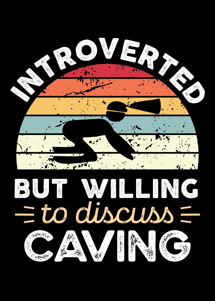 'Introverted Caving' Poster, picture, metal print, paint by Phil | Displate