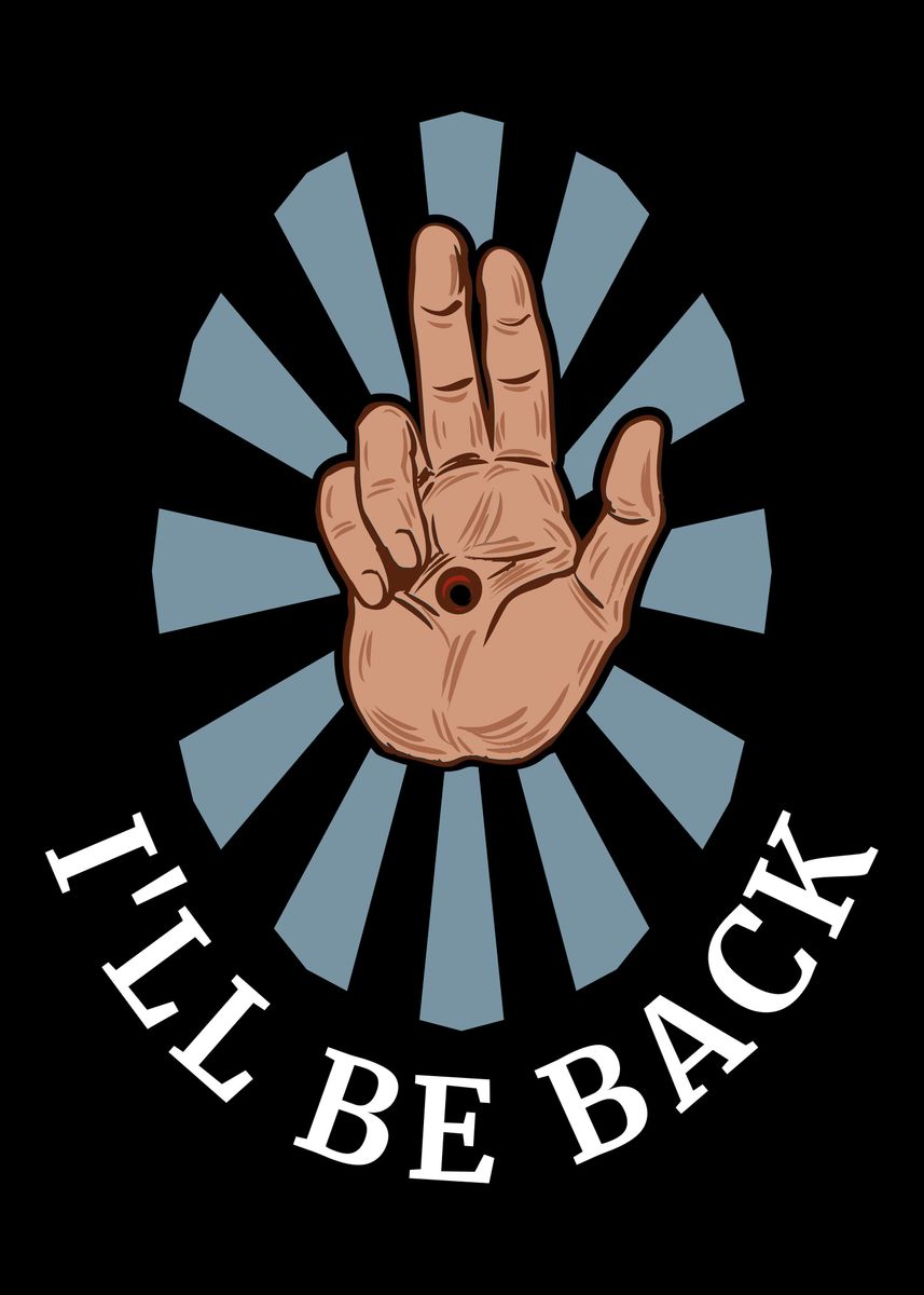 'Ill Be Back Jesus' Poster, picture, metal print, paint by CatRobot ...