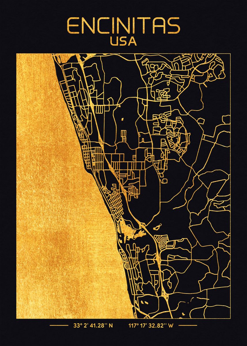 'Encinitas CA USA' Poster by Denis Siggers | Displate