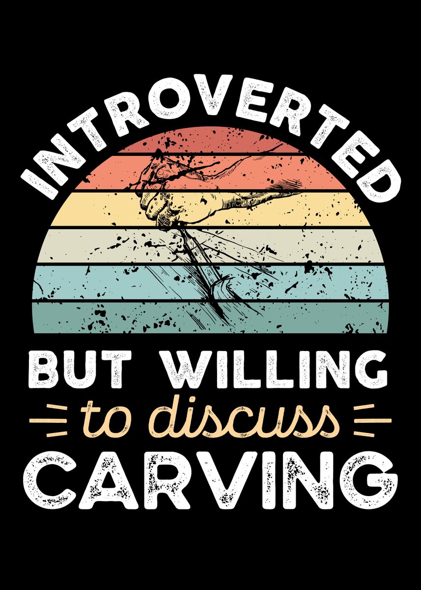 'Introverted Carving' Poster, picture, metal print, paint by Phil ...