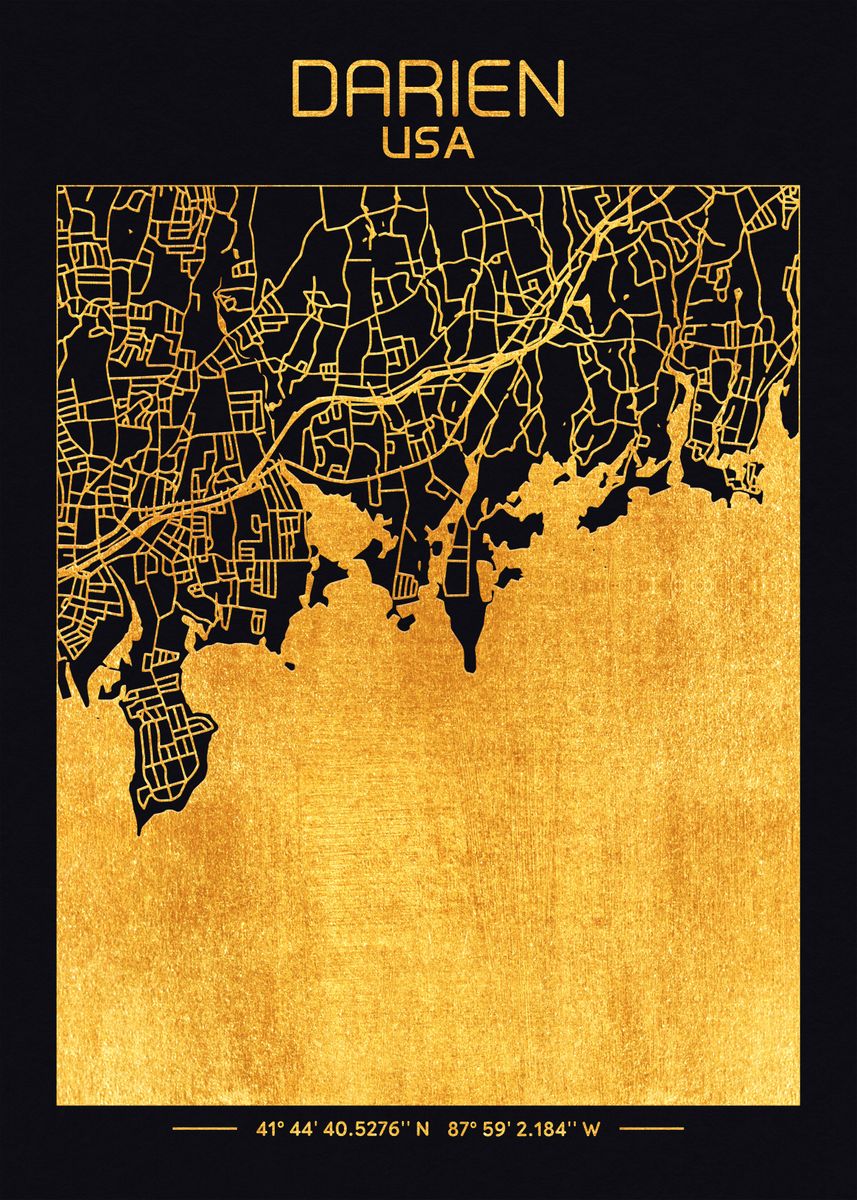 'Darien CT USA ' Poster by Denis Siggers | Displate