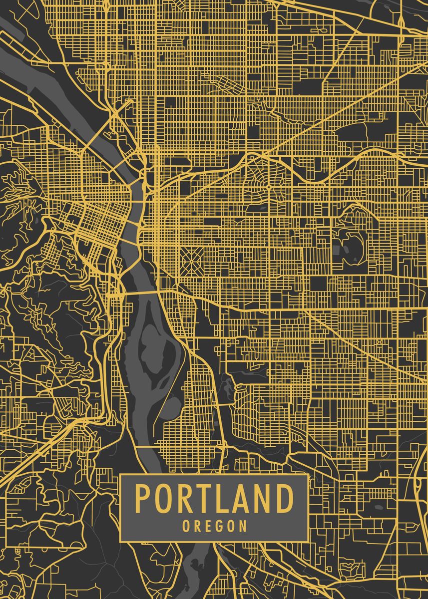 'Portland' Poster, picture, metal print, paint by Miracle Studio | Displate
