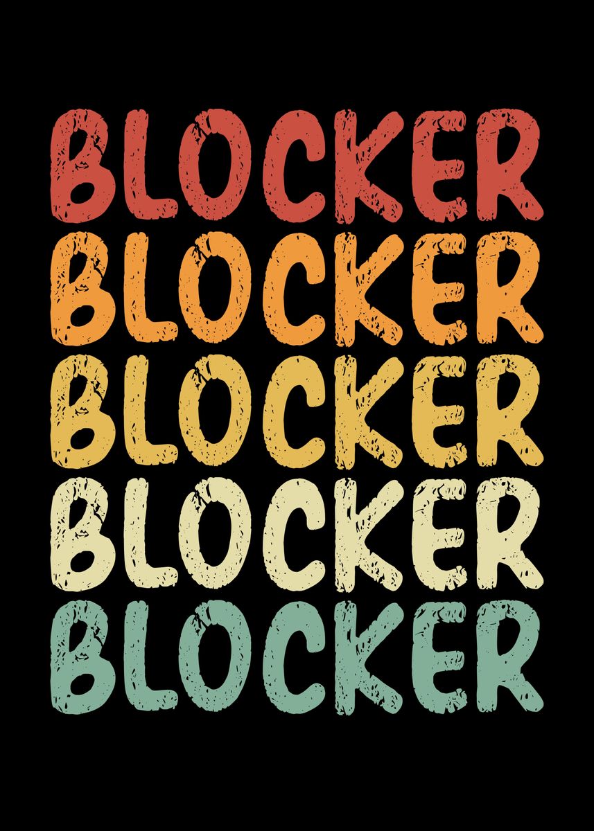 'Volleyball blocker retro' Poster, picture, metal print, paint by BeMi ...