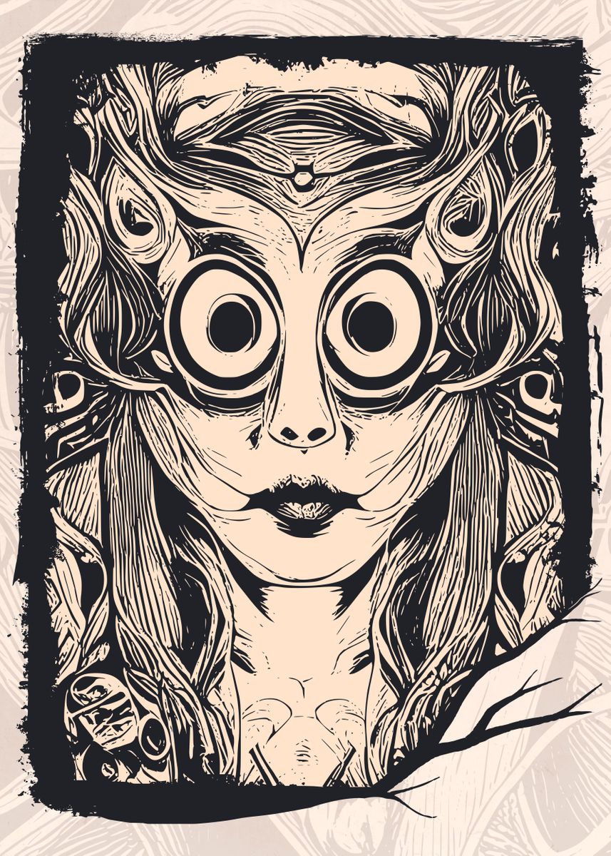 'Witch Masks' Poster, picture, metal print, paint by Ilya Danilov ...