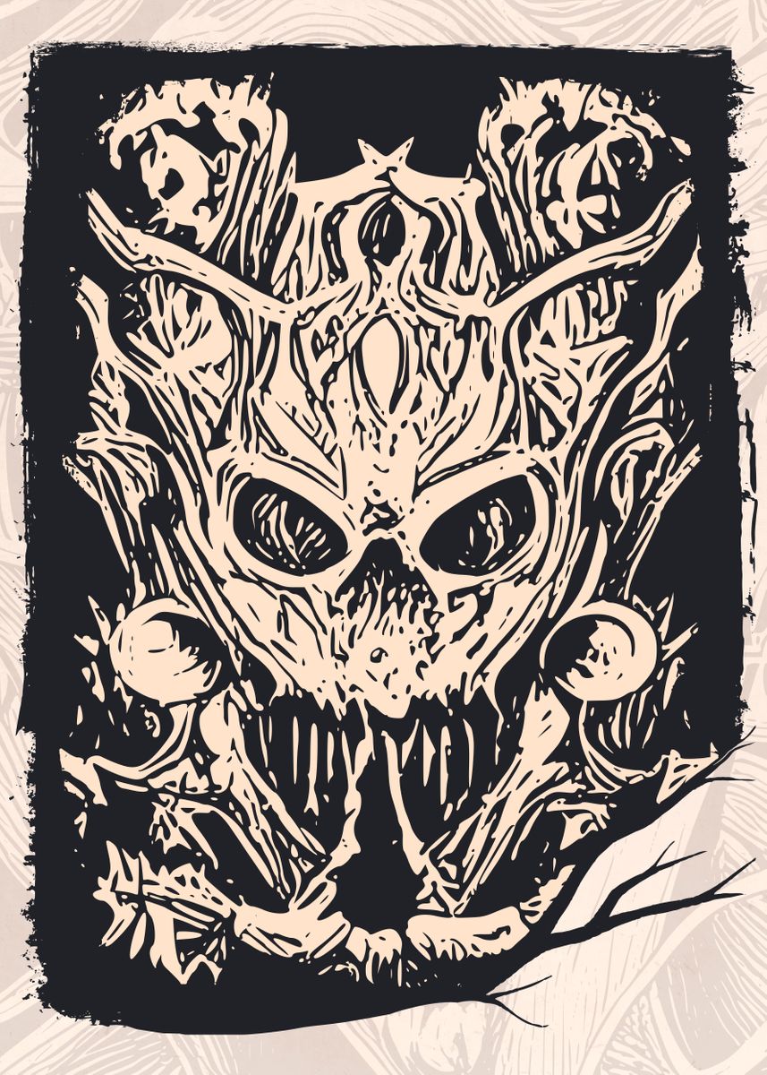 'Witch Masks' Poster, picture, metal print, paint by Ilya Danilov ...