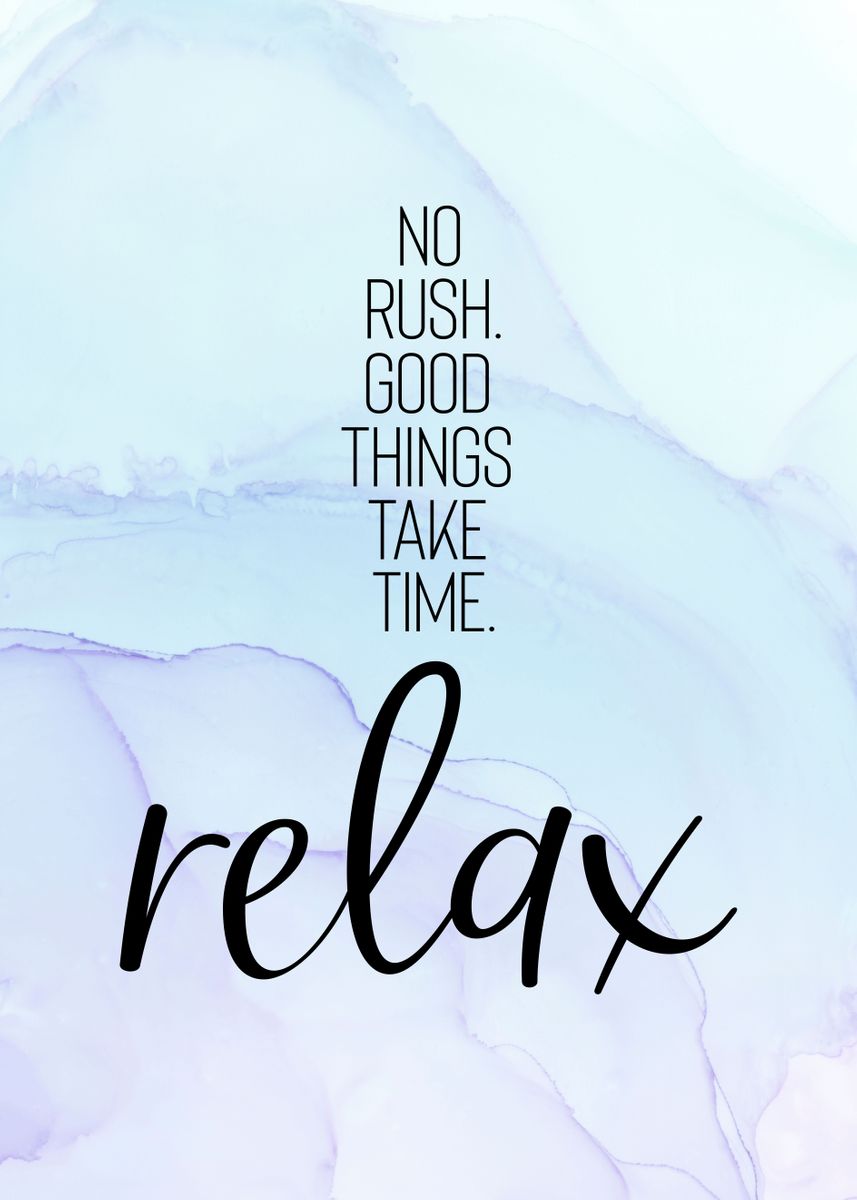 'NO RUSH floating colors' Poster, picture, metal print, paint by ...