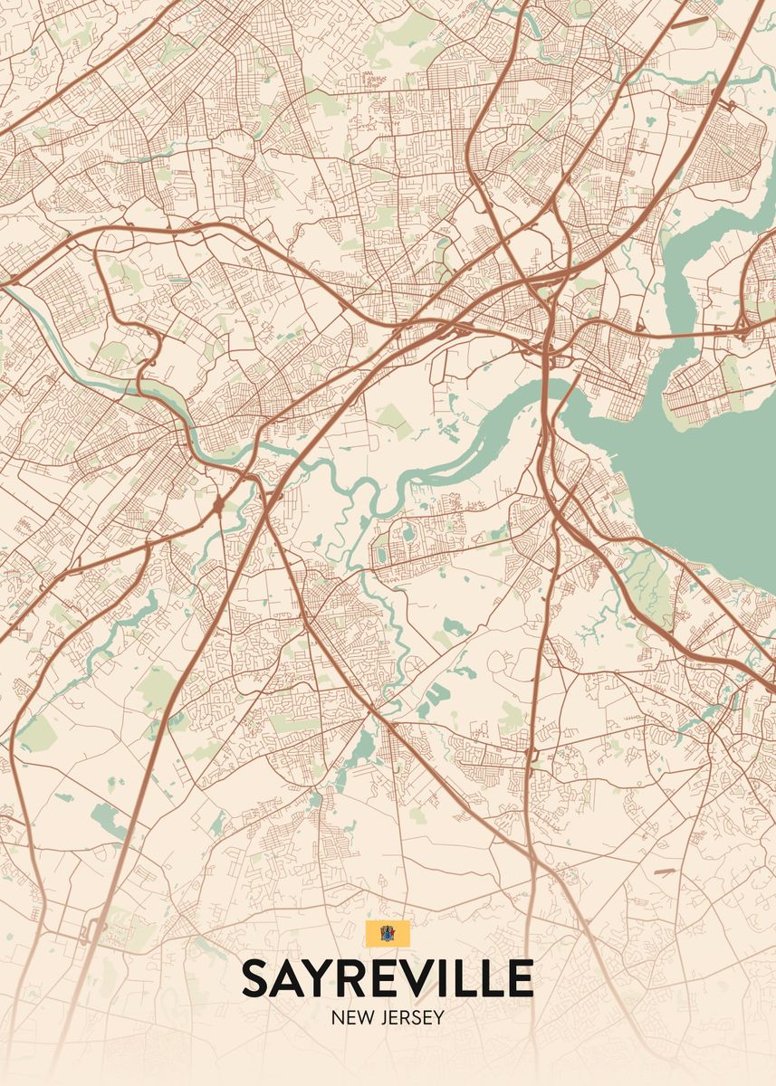 'Sayreville NJ' Poster by IMR Designs | Displate