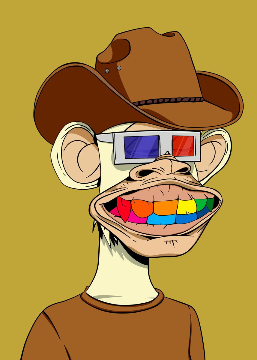 'Color full ape' Poster by Magic Apes | Displate