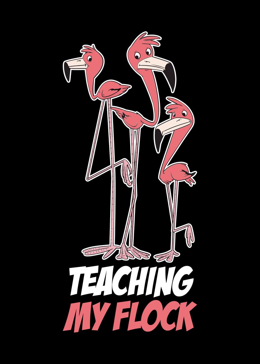 'Teaching My Flock' Poster, picture, metal print, paint by CatRobot ...