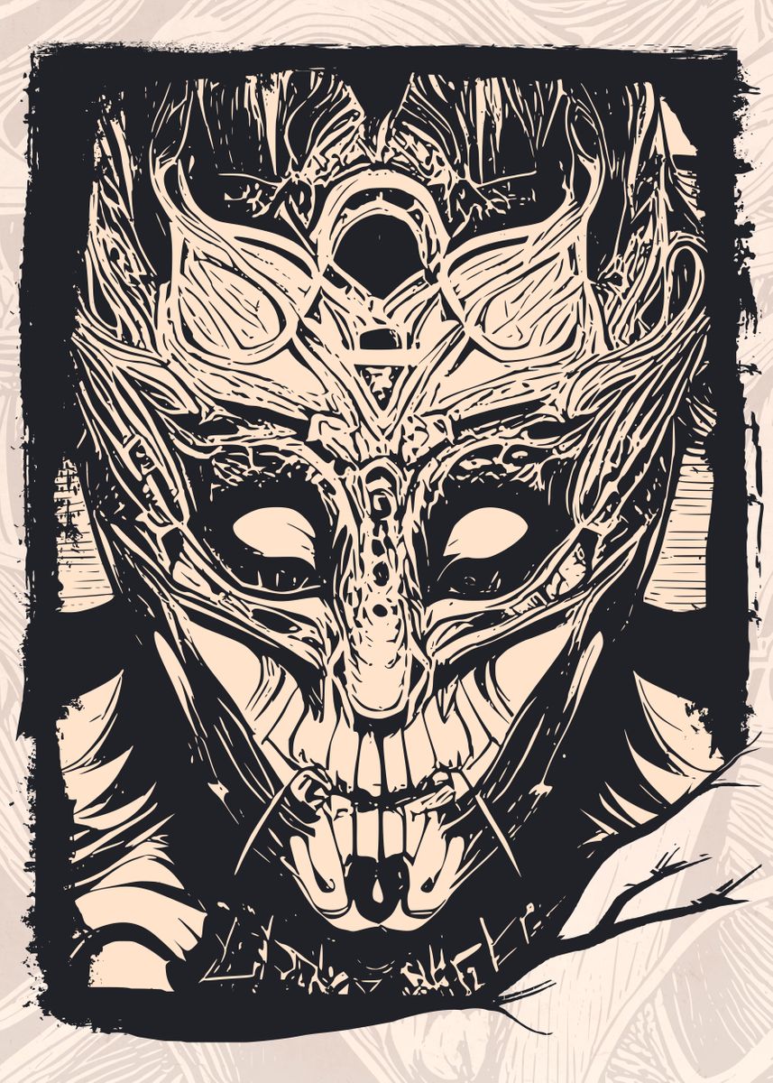 'Witch Masks' Poster, picture, metal print, paint by Ilya Danilov ...