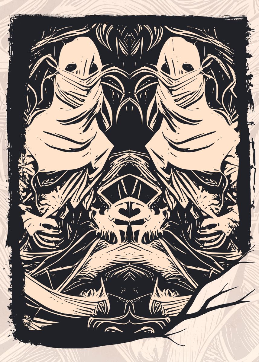 'Witch Masks' Poster, picture, metal print, paint by Ilya Danilov ...