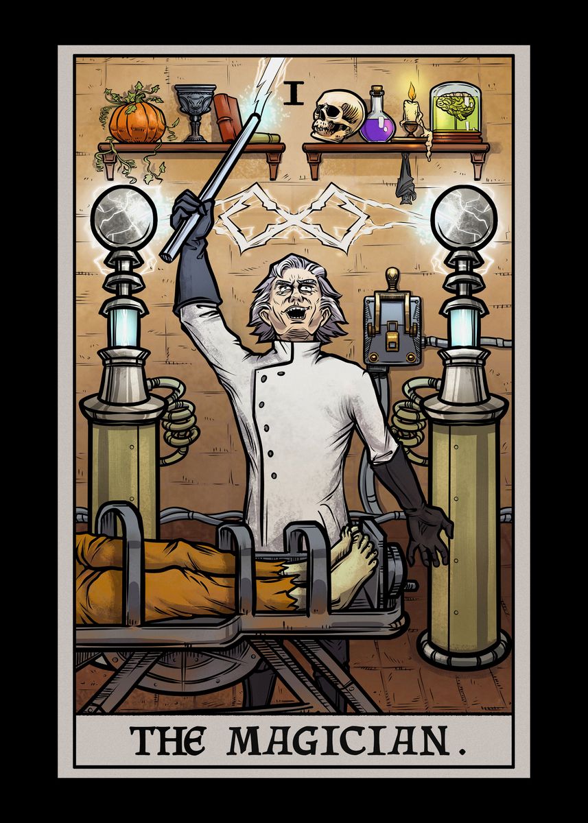 'The Magician Terror Tarot' Poster, picture, metal print, paint by ...