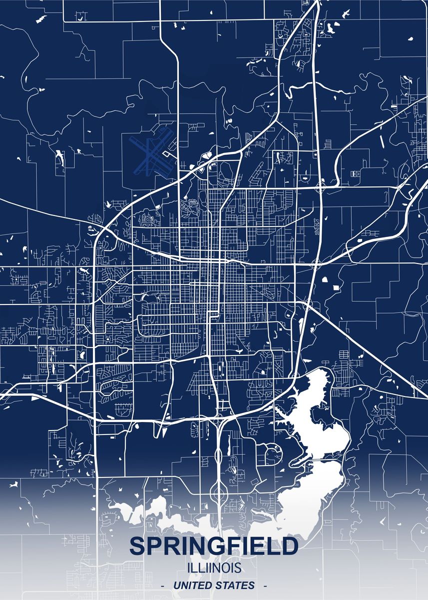 'Springfield Illinois' Poster, picture, metal print, paint by sinnois ...